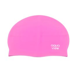 כובע שחייה סיליקון קלאסי - ורוד | נוחות והגנה מושלמת | Aquaview